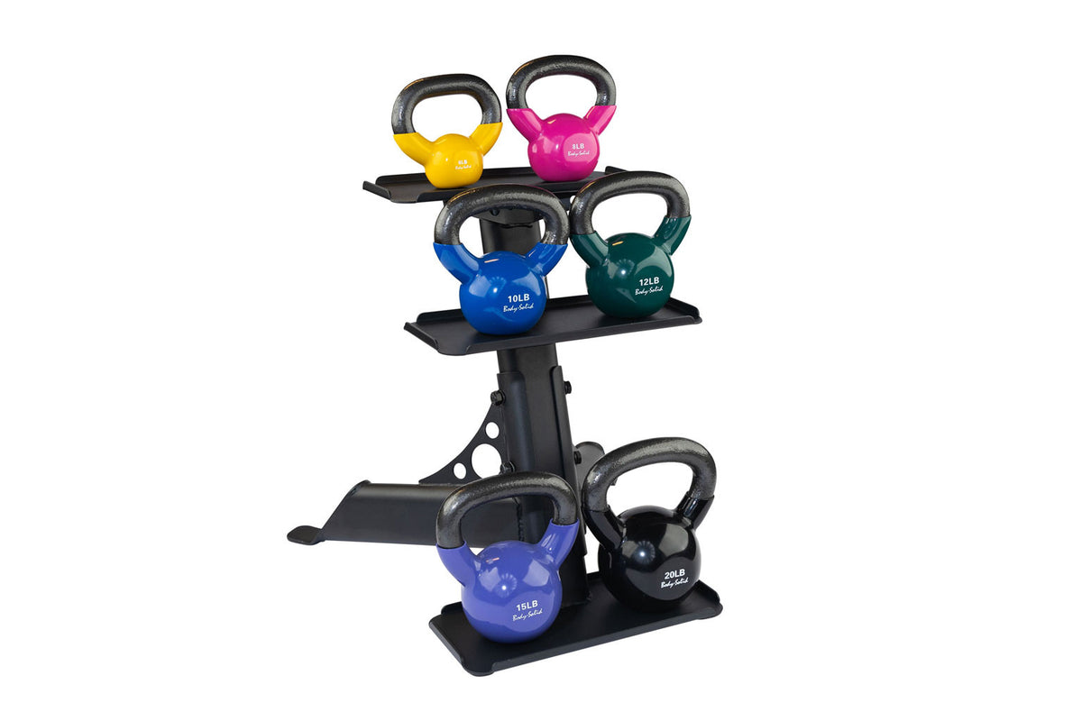 Body-Solid Compact Kettlebell/Dumbbell Rack (GDKR50B) ( ️WINTER SALE ...