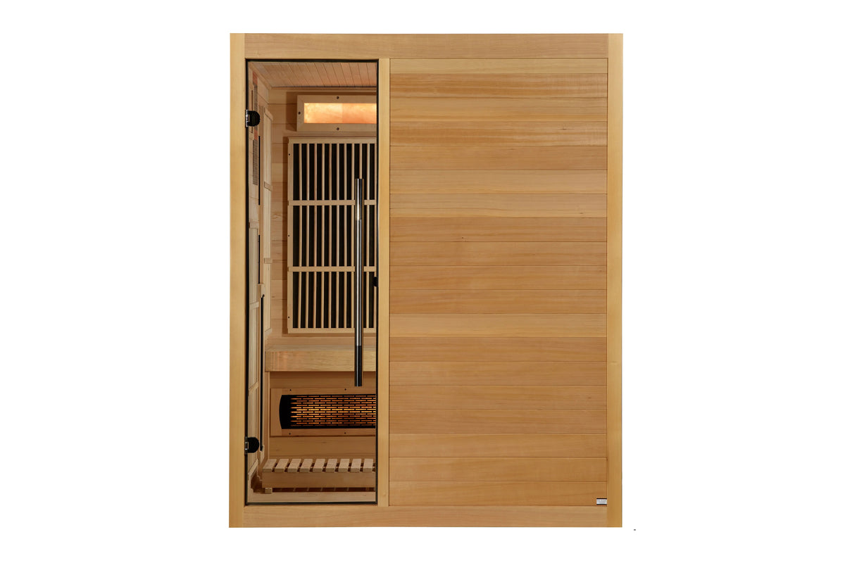 Golden Designs "Soria" 3-Person Full Spectrum Hybrid Sauna (2025 Editi ...