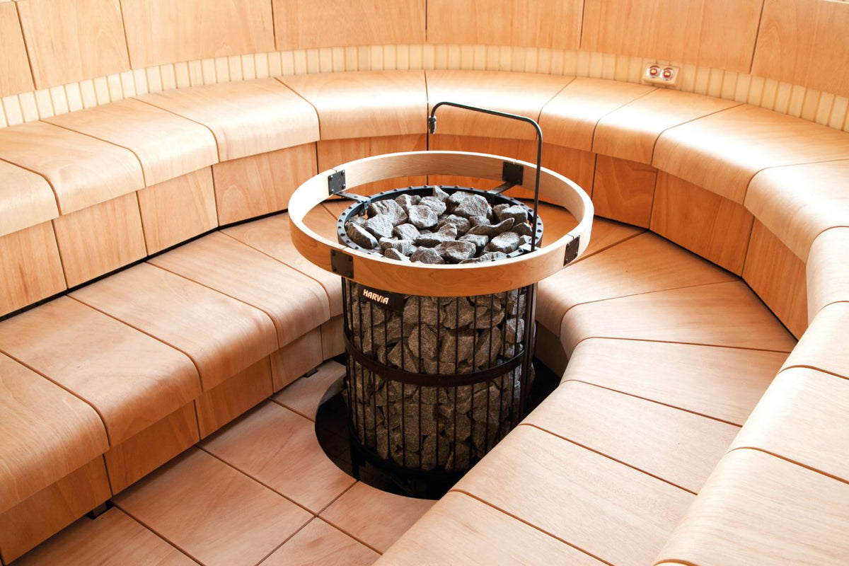 Harvia Legend Series Sauna Heater Safety Railing (Heat-Treated Birch ...