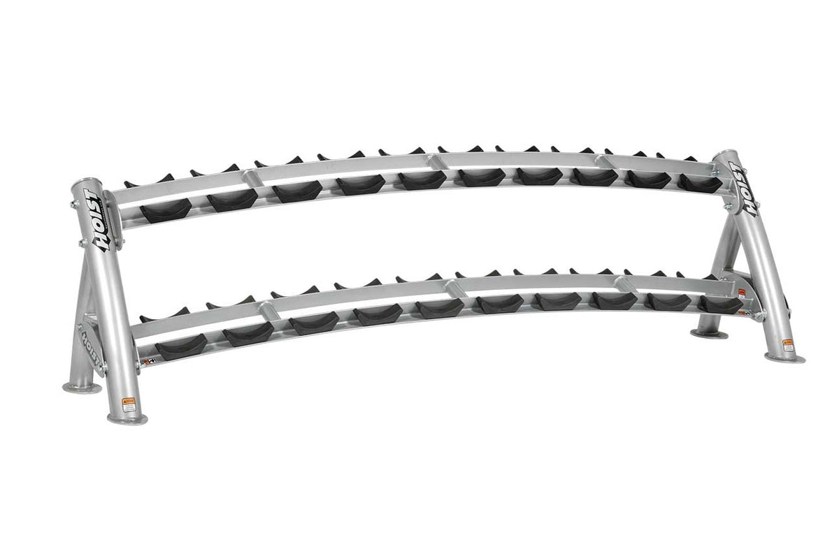 Hoist 2-Tier Horizontal Saddle Dumbbell Rack (CF-3461-2) (10-Pair ...