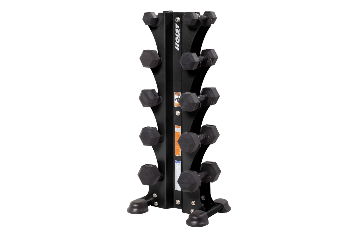 Hoist 5-Pair Vertical Dumbbell Tower Rack (HF-5459) – 360 Fitness ...