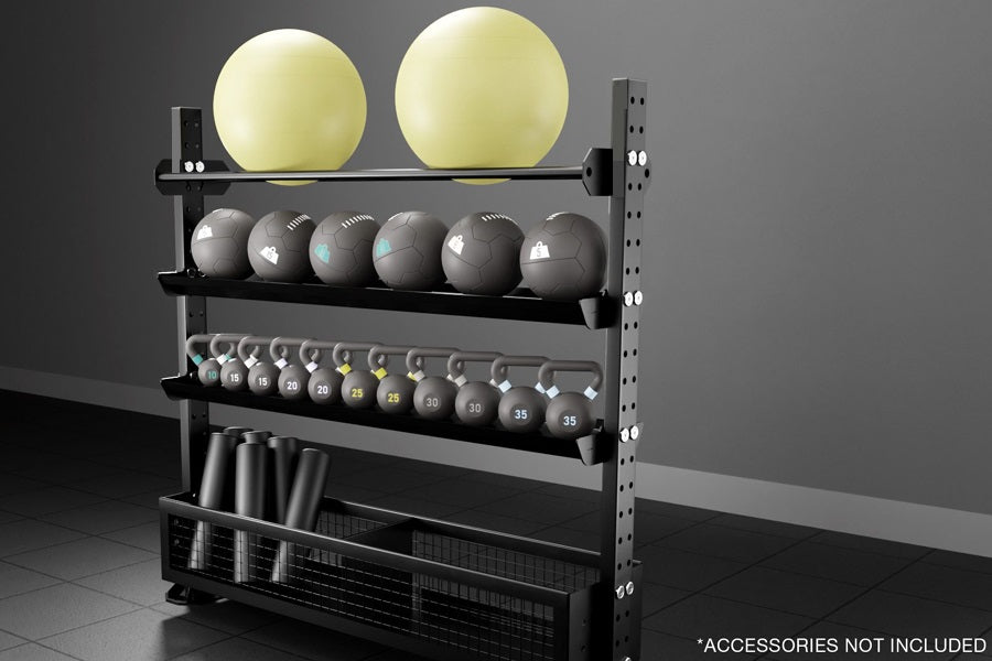 Warrior Multi Purpose Exercise Ball & Weight Storage Rack Station – 360 ...