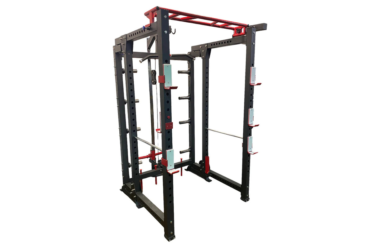 Warrior Freestanding Folding Cable Pulley Power Rack Cage – 360 Fitness ...