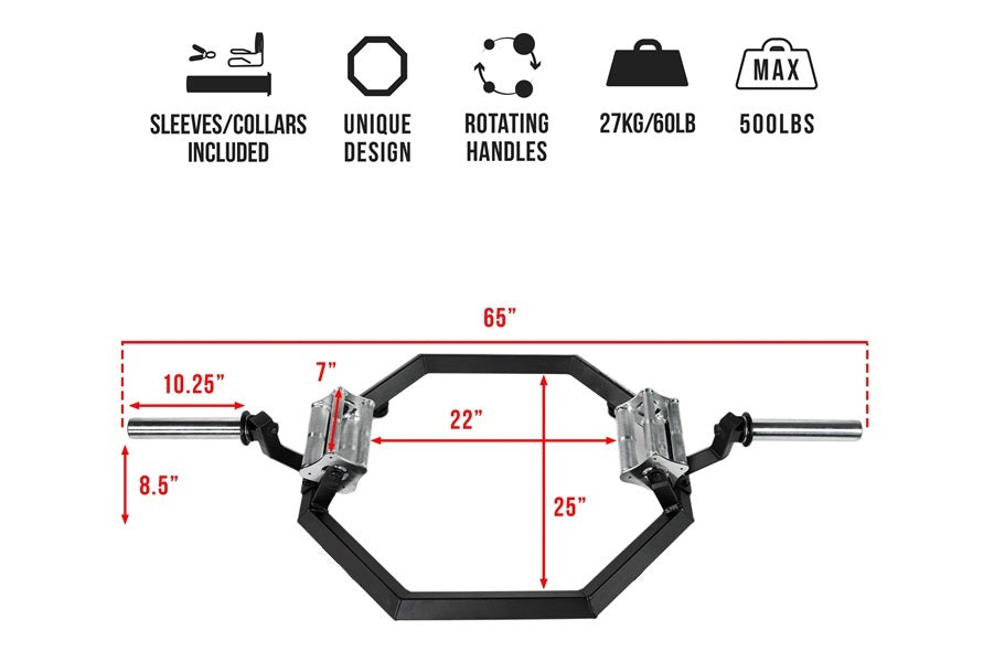 Warrior Super Hex Trap Bar w/ Rotating Handles – 360 Fitness Superstore