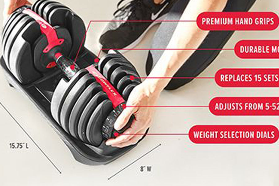 Bowflex SelectTech Dumbbells (5-52lbs) – 360 Fitness Superstore