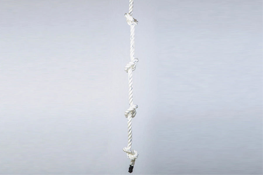 Warrior Knotted Climbing Rope White – 360 Fitness Superstore