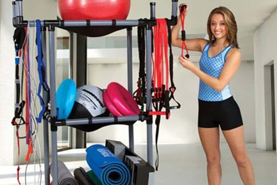 Warrior Studio Multi-Purpose Accessory Storage Rack – 360 Fitness ...