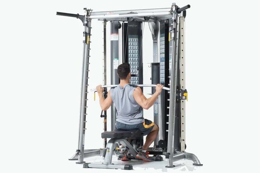 TuffStuff Evolution Corner Multi-Functional Trainer Home Gym System (C ...