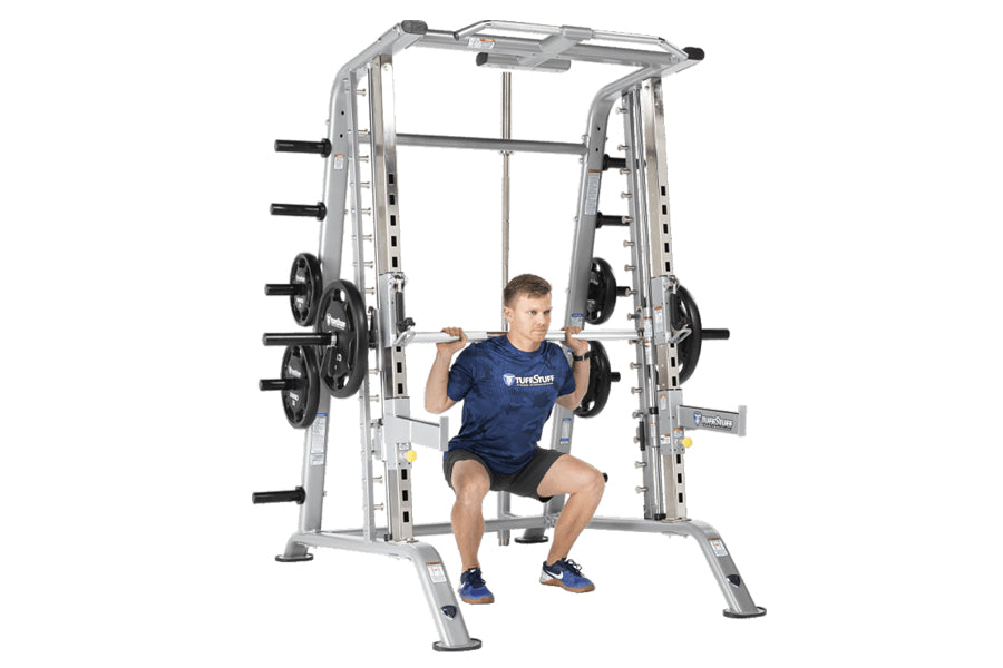 TuffStuff Evolution Smith Machine / Half Cage Combo (CSM-600) – 360 Fitness Superstore